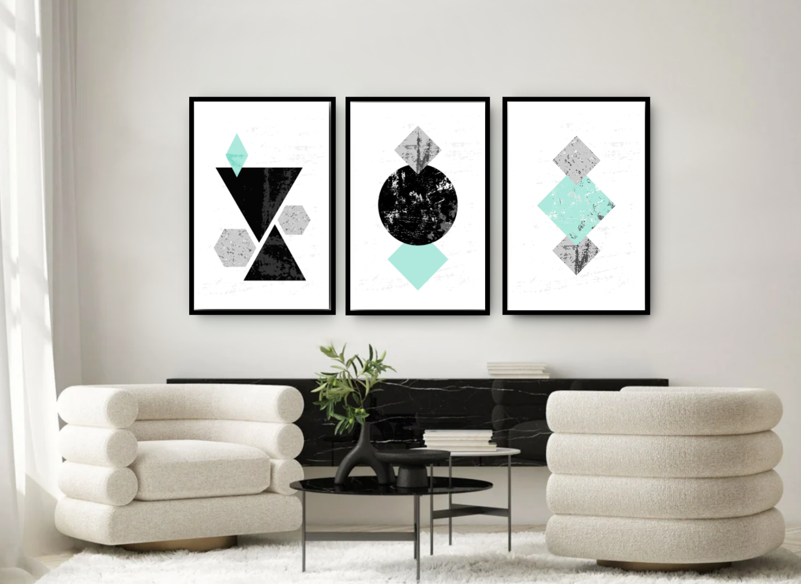 Set 3 Cuadros Abstractos , Nordicos – Cuadros Deco
