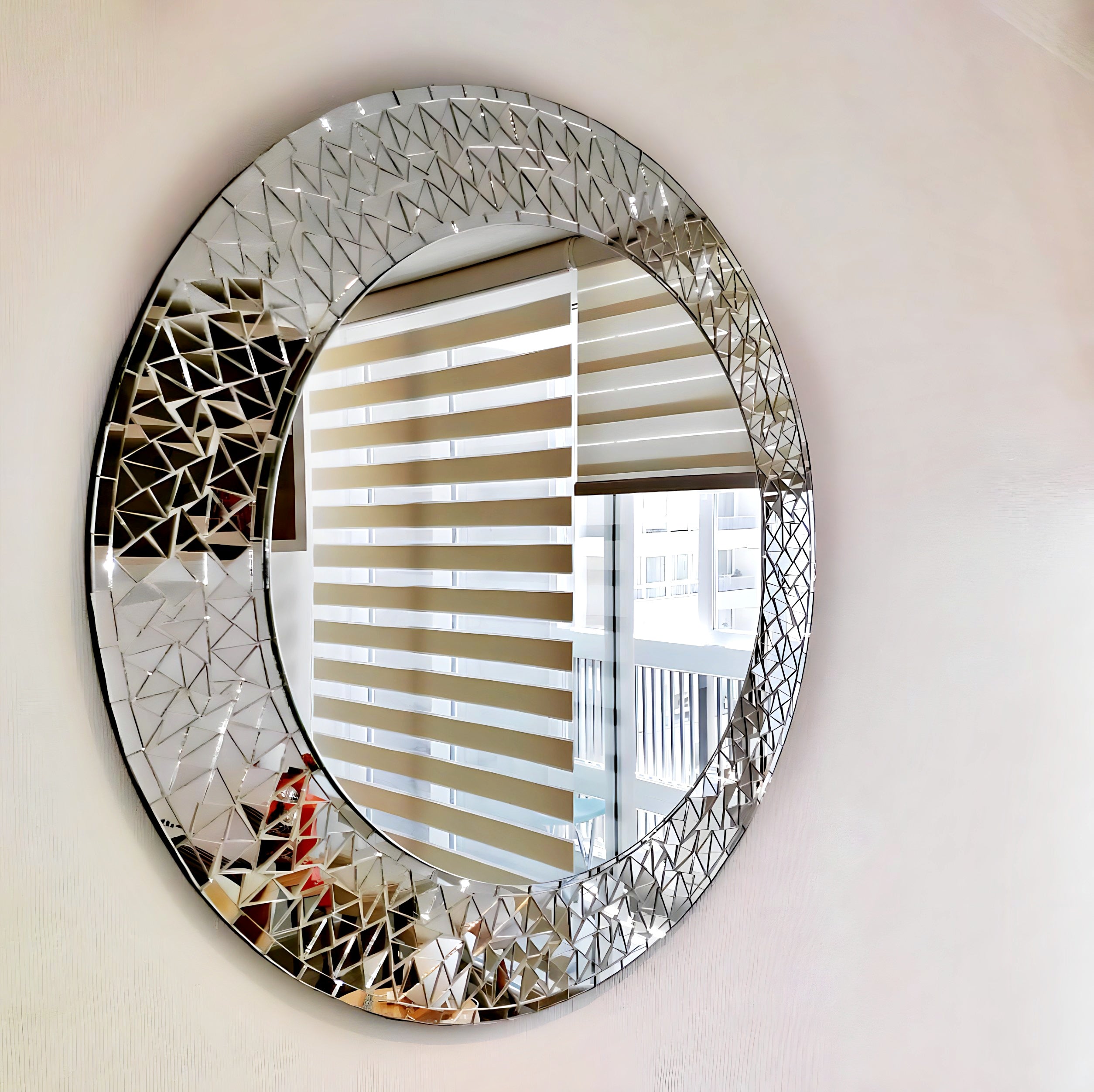 Espejo Redondo Estilo Mosaico – Cuadros Deco