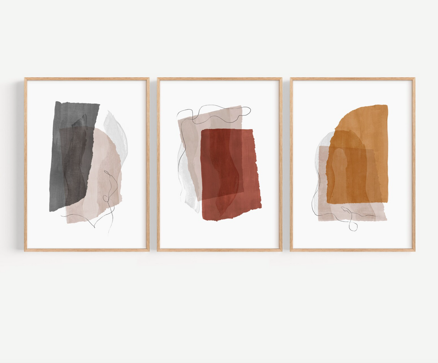 Set 3 Cuadros abstractos , colores – Cuadros Deco