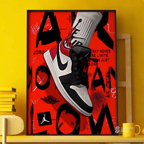 Cuadro de zapatillas Street Art y cultura pop " Nike Jordan " – Cuadros Deco