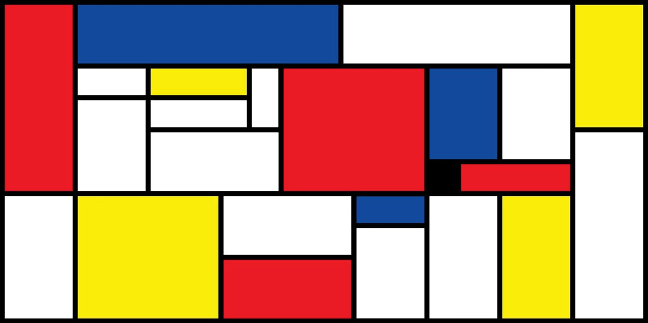 Cuadro abstracto geometrico estilo Piet Mondrian – Cuadros Deco