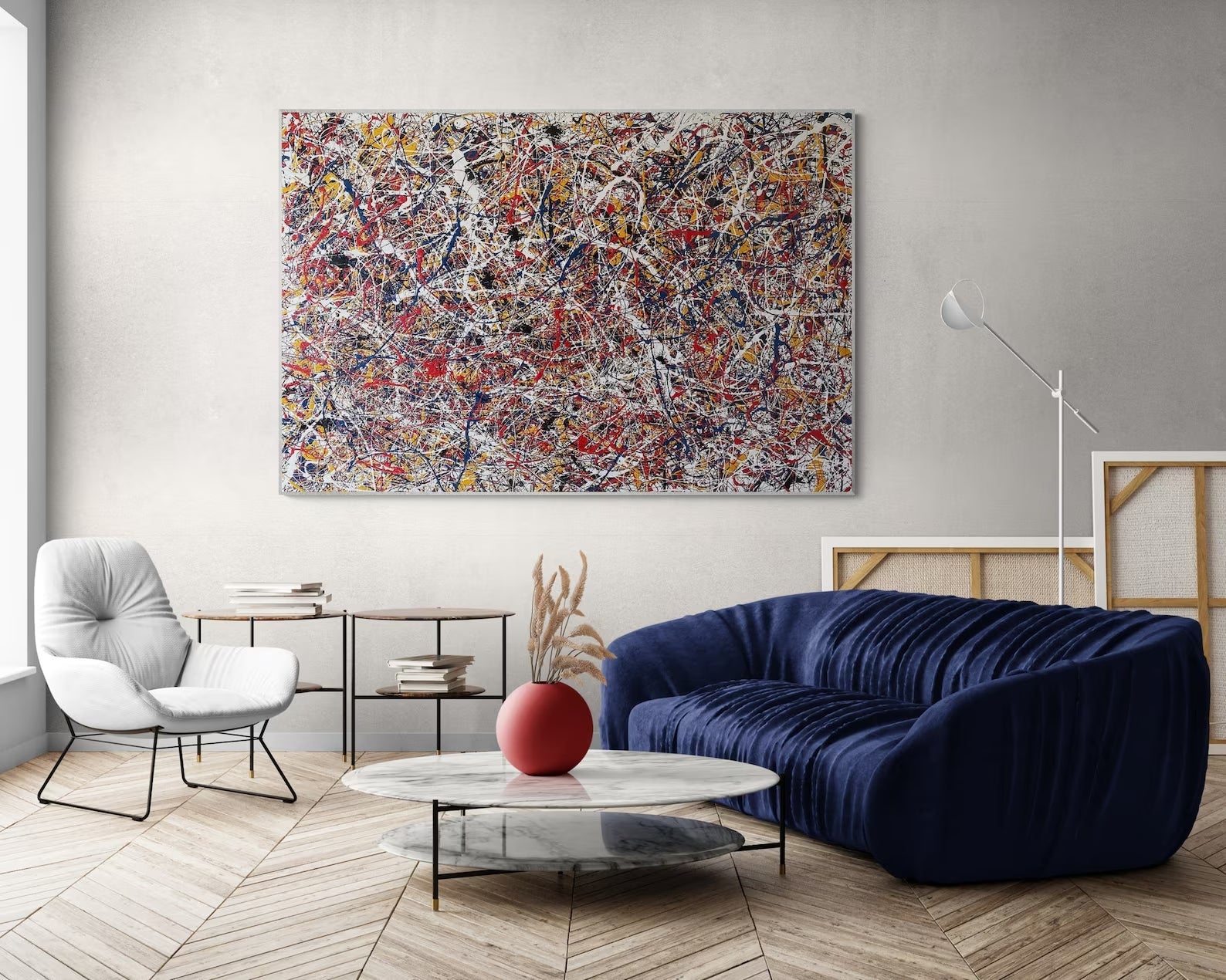 Cuadro Pintado a Mano texturizada , estilo Pollock – Cuadros Deco