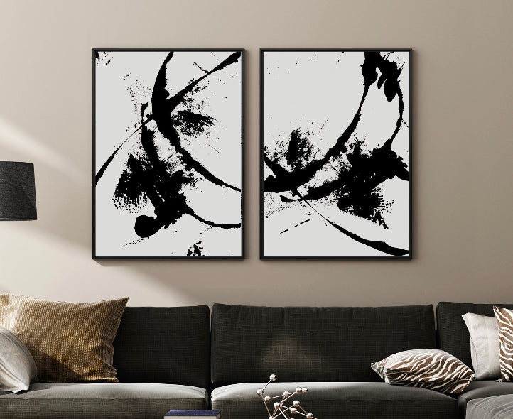 Set 2 Cuadros blanco y negro – Cuadros Deco