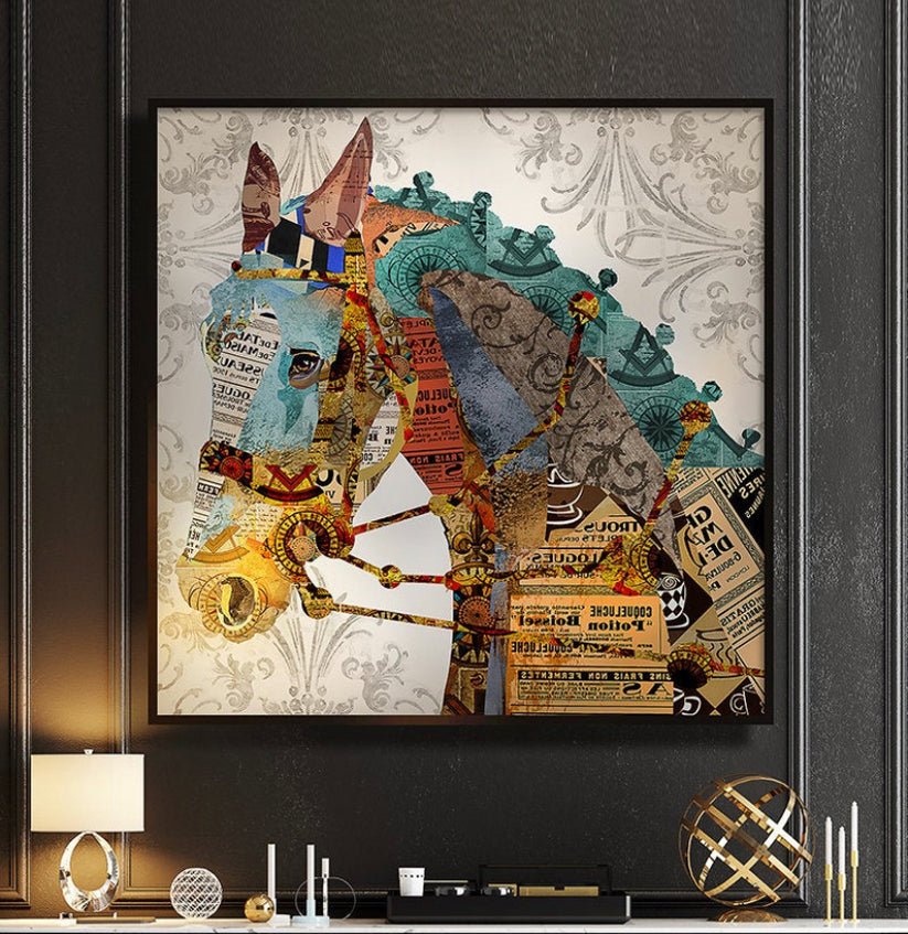 Cuadro de animal, caballo colores – Cuadros Deco