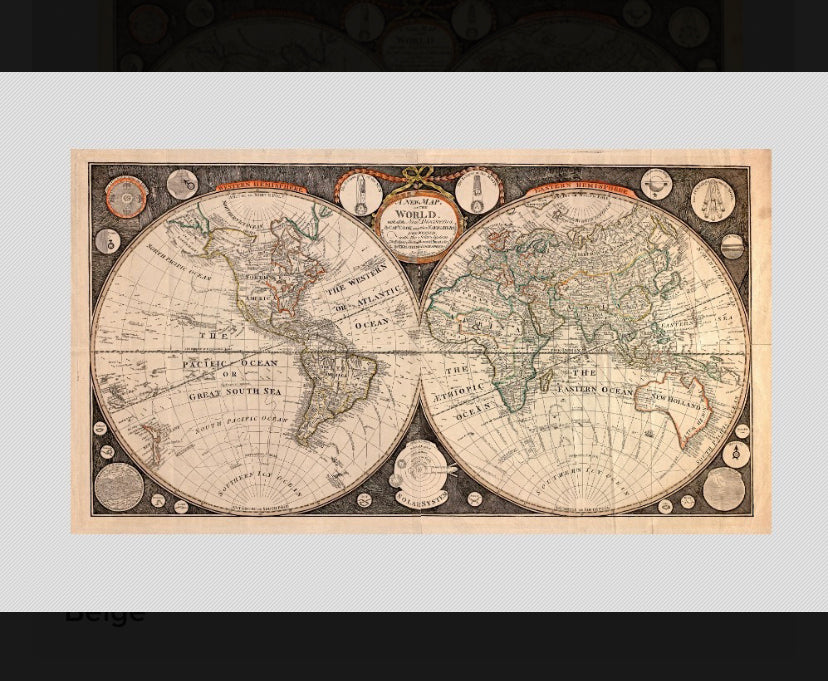 Cuadro mapa mundi vintage 1799, 120x63 – Cuadros Deco